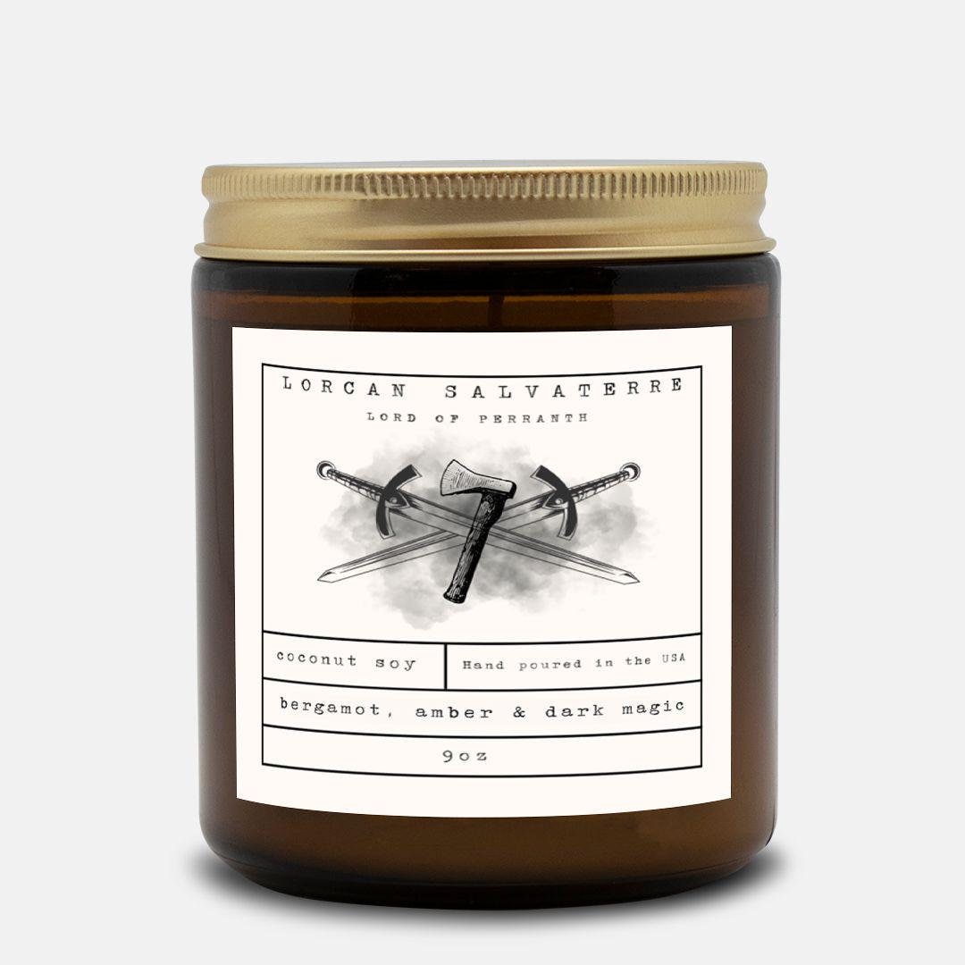 Lorcan Salvaterre Candle | Throne of Glass | Book Lover Gift, Book ...