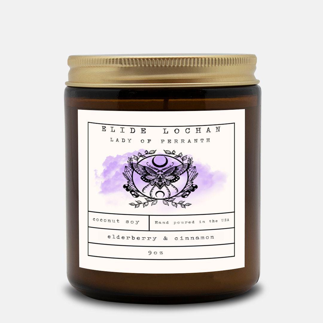 Elide Lochan Candle | Throne of Glass | Book Lover Gift, Book Scented ...