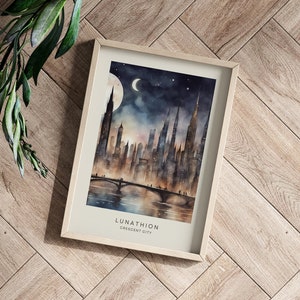 Crescent City Poster Art Print | Lunathion | HOEAB | Bookish Gift ...