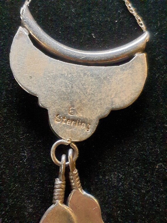 Eddie Secatero Jr. Navajo Silversmith MOP feathers ne… - Gem