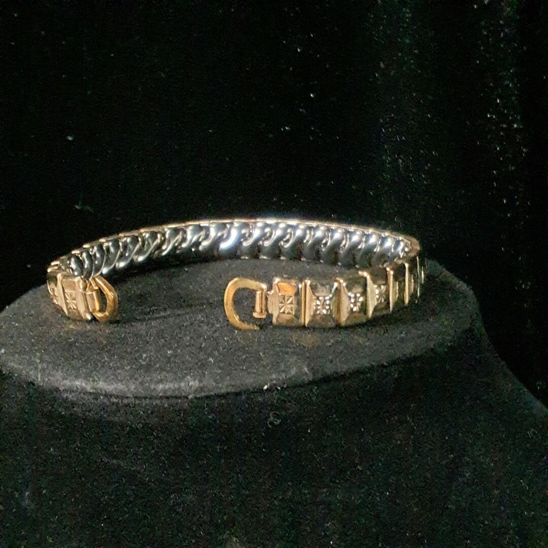 Lenox Vintage Ladies Expansion Watch Band. Mid-century Gold Tone With a ...