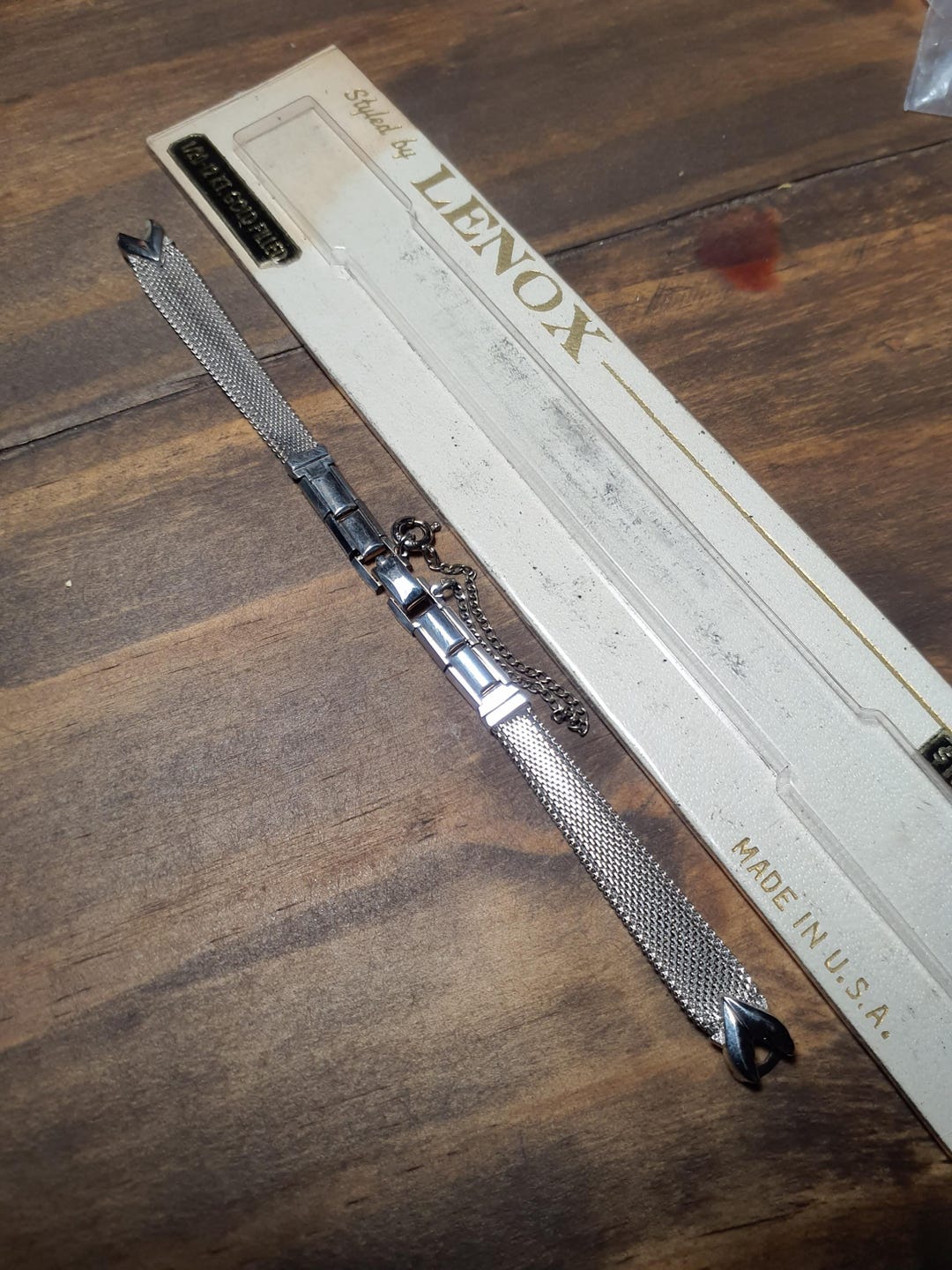 Lenox Vintage Ladies Watch Band. Mid-century Gold Tone With Triangular ...