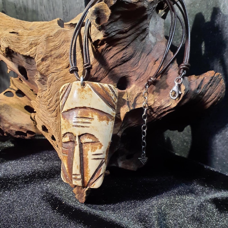 Carved Bone Pendant - Etsy