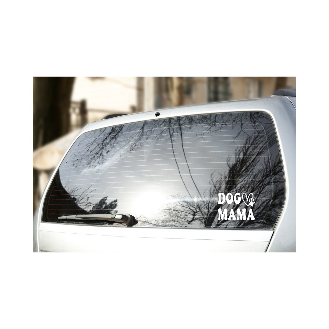 Dog Mama Car Decal, Dog Mama With Heart Decal, Dog Mama Sticker, Dog ...