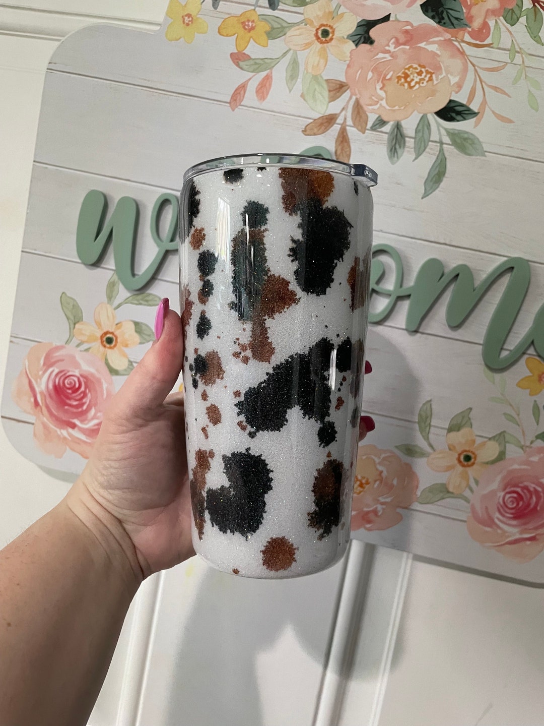 Cow Print Tumbler, Cow Print Cup, Cow Print Gift, Cow Print Lover, Cow ...