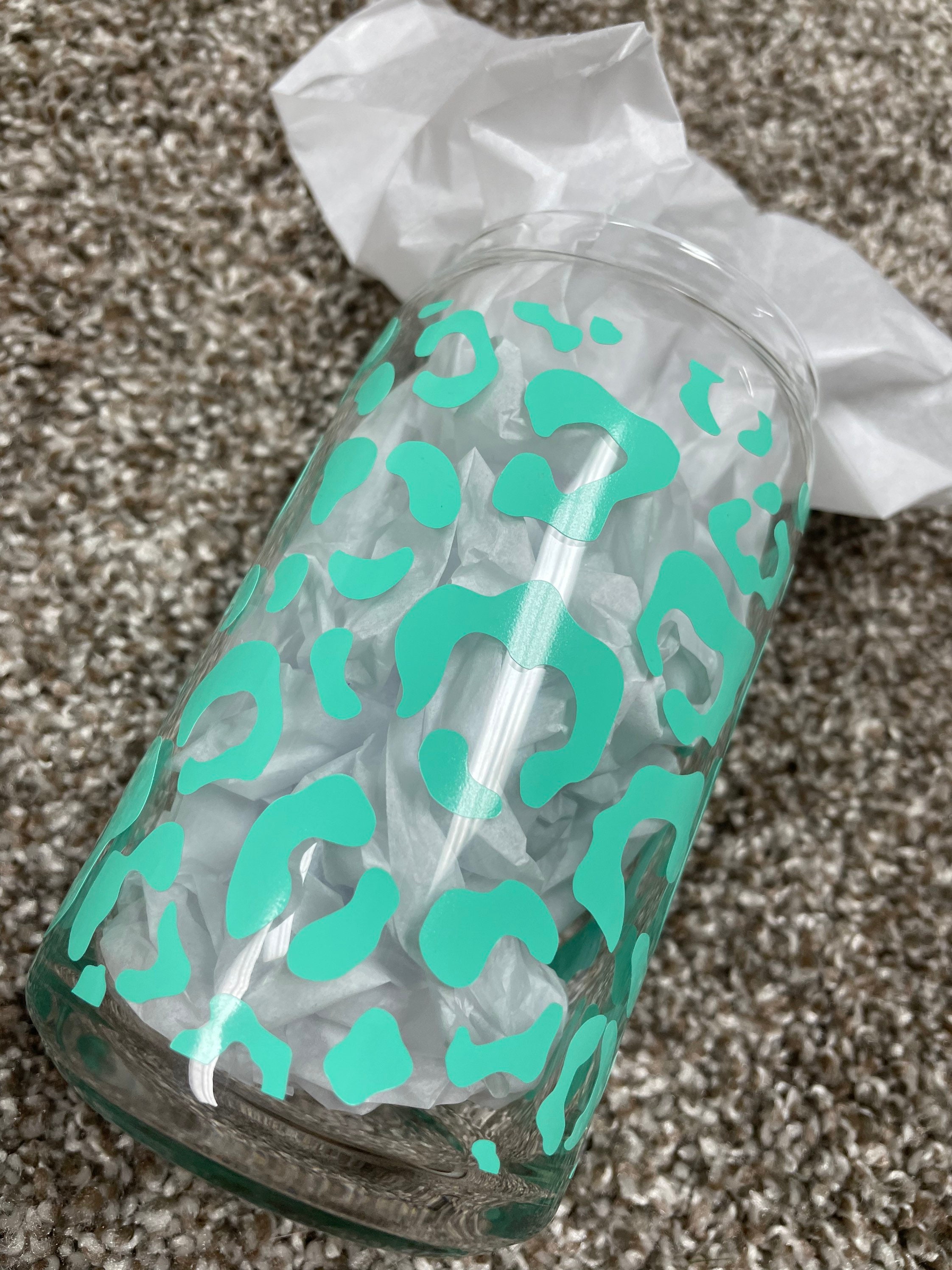 Leopard Beer Can Glass, Cheetah Print Beer Can Glass, Cheetah Print Cup ...