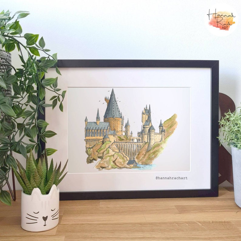 Magical Castle, Fan Art Watercolour Print - Etsy