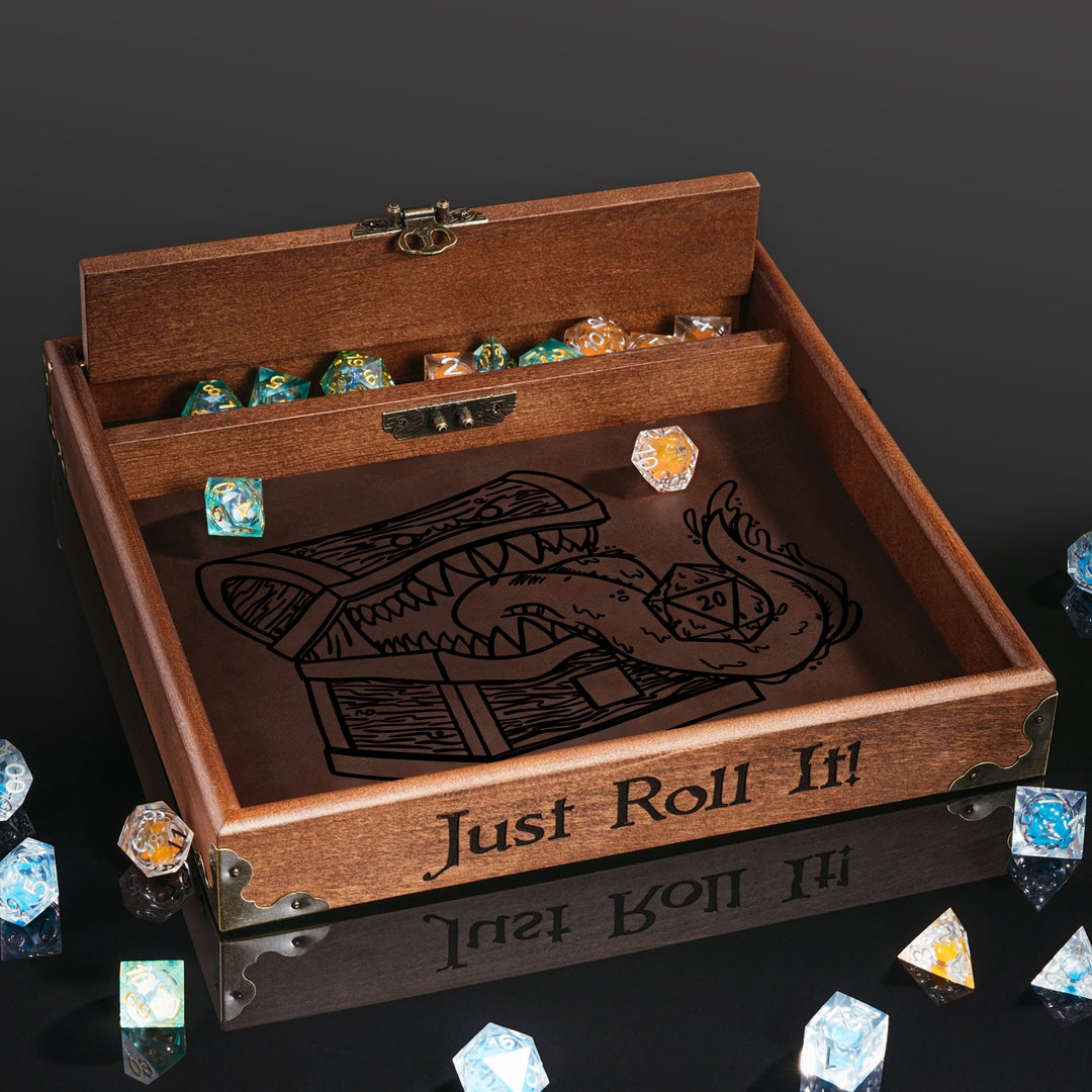 Engraved Wood Dice Tray: Personalized D&D Game Rolling Tray - Etsy
