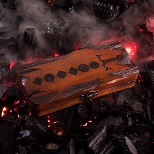 Dnd Vault Old Wood Dnd Dice Case Custom Dice Box Storage Dice Rolling ...
