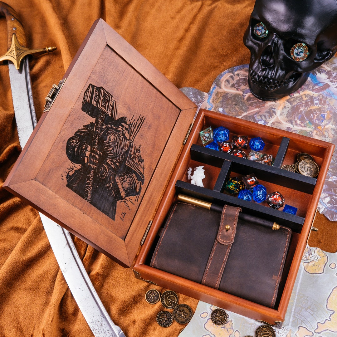 Dice Box Custom Dnd Organizer, Dungeons and Dragons Dice Tray Book, Dnd ...