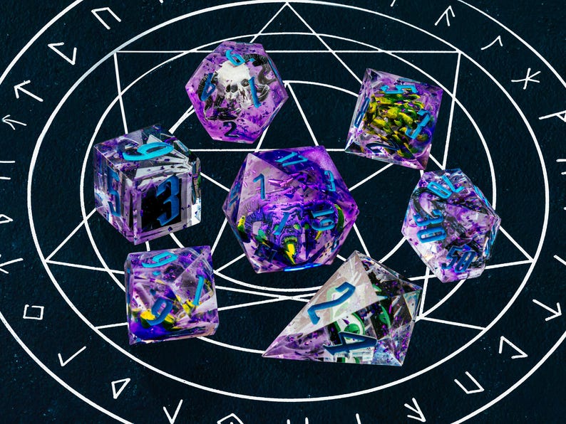 Demonbound Dice Set – Handcrafted DND Dice With Miniature Demons ...