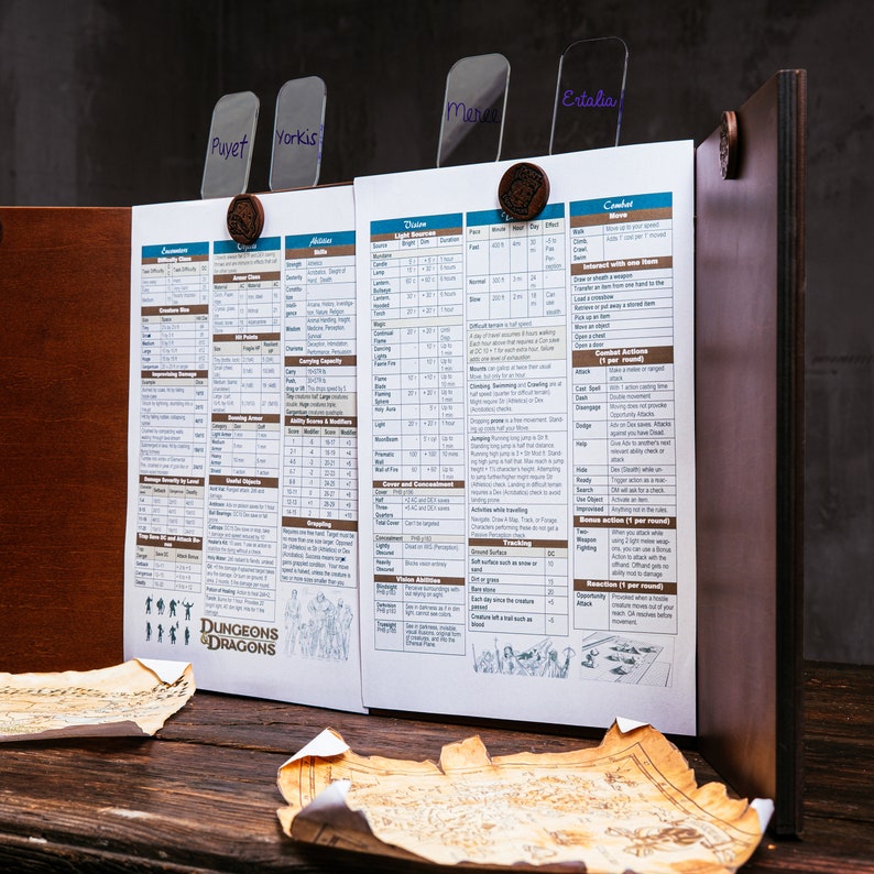 Personalized Wooden Dungeon Master Screen: Custom Engraved DM Screen - Etsy