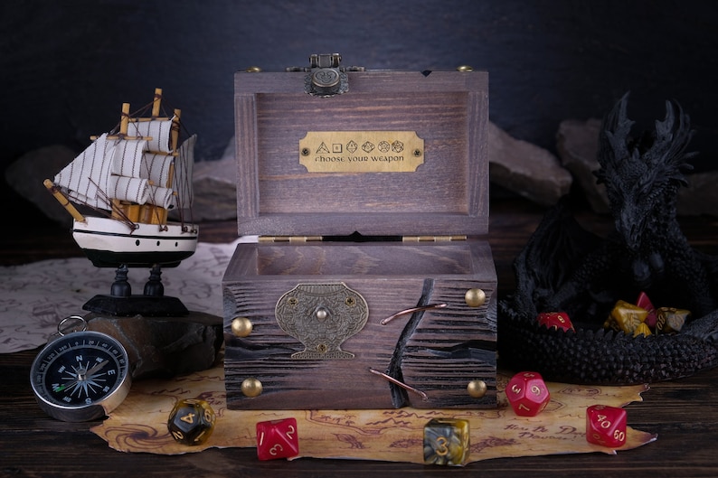 DND Box Holder Keep Your Dice Safe Personalized Custom Storage Dungeons ...