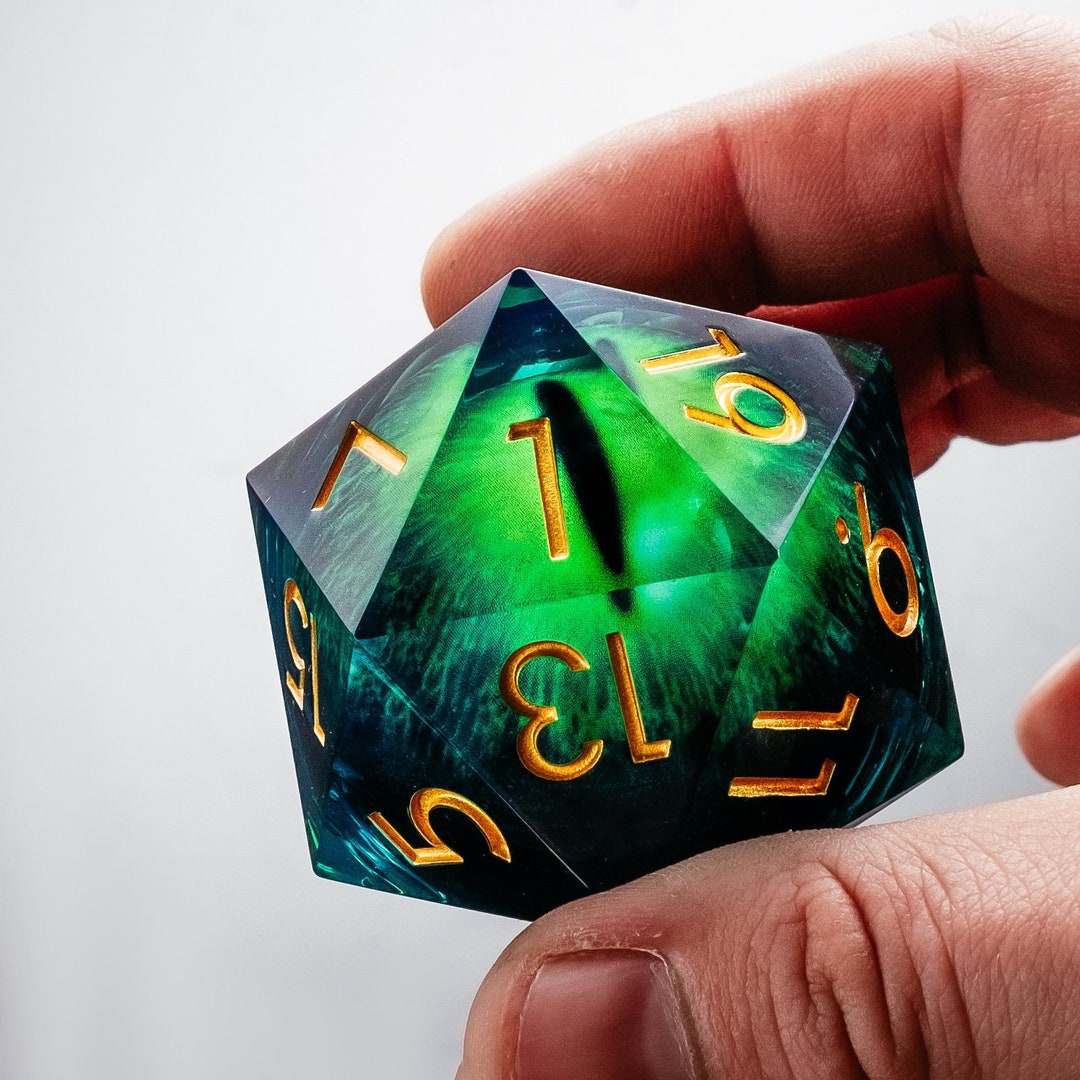 33mm Liquid Beholder's Eye Dice D20 for Dnd Oversized - Etsy