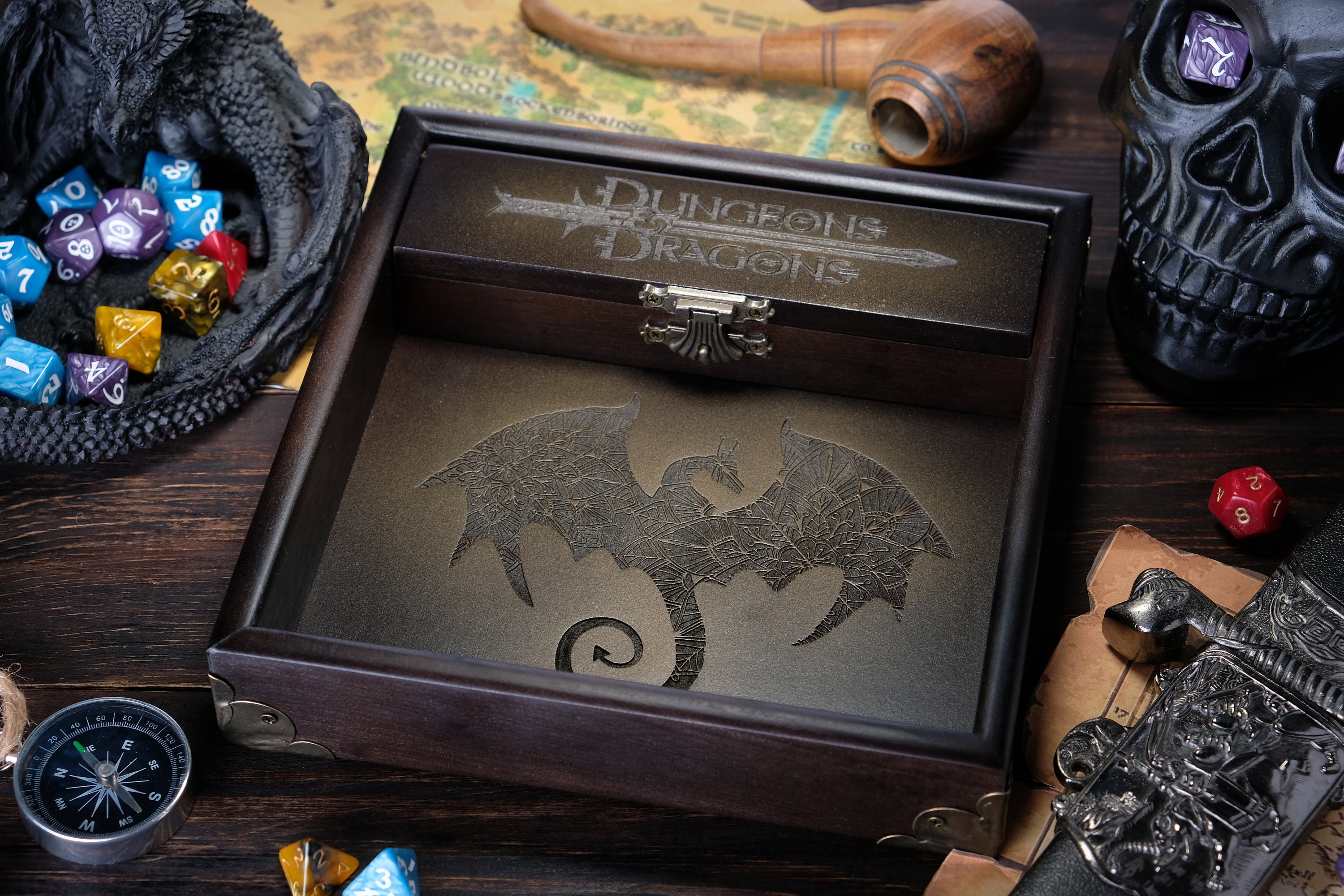 Dice Tray Dice Tray and Storage Wooden Dice Tray Custom Dice - Etsy