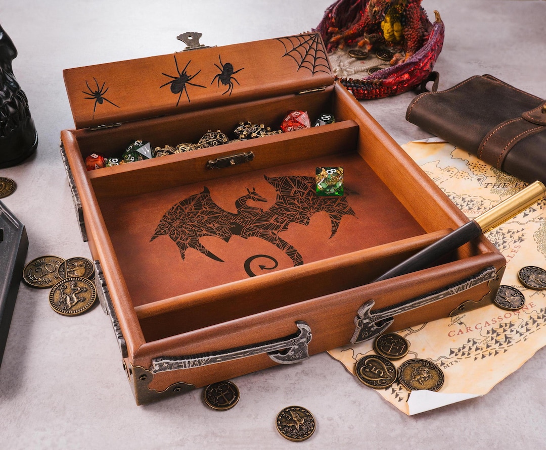 Custom Tray - Dnd Dice Rolling Tray and Storage - Tablet Holder ...