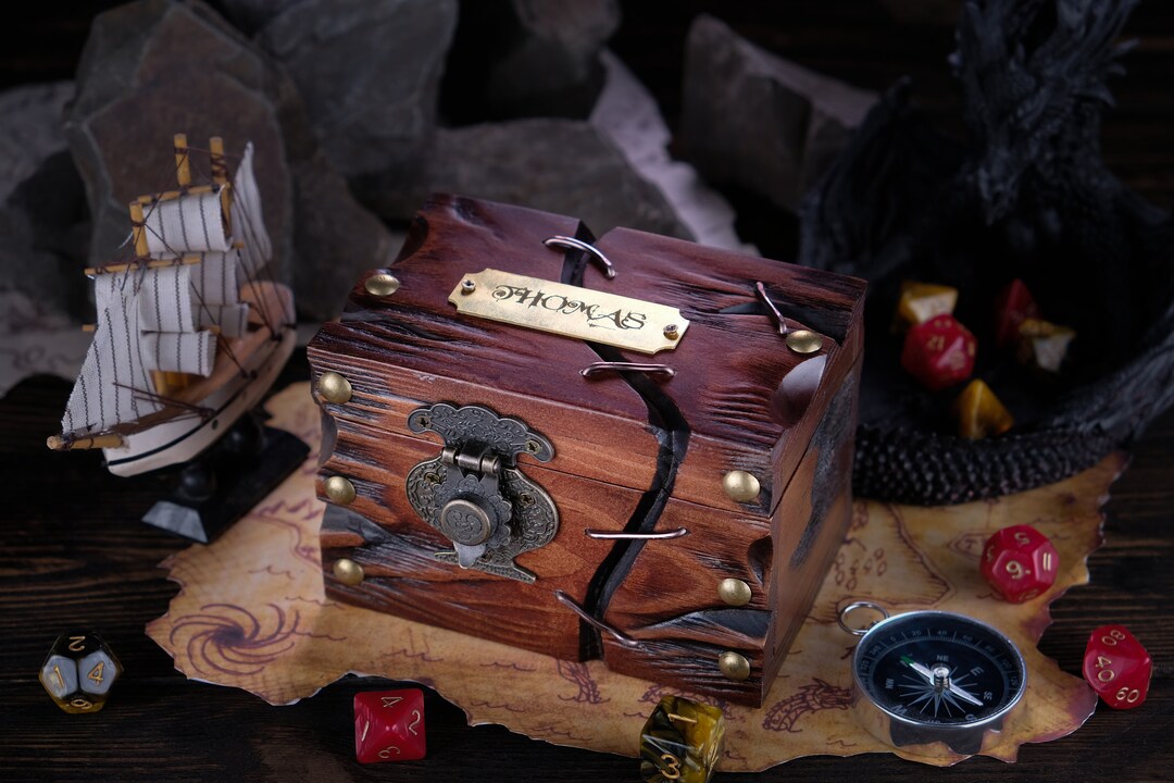 DND Box Holder Keep Your Dice Safe Personalized Custom Storage Dungeons ...