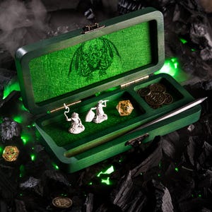 Personalized Dnd Dice Box Storage and Tray Dungeon and Dragons Wood ...