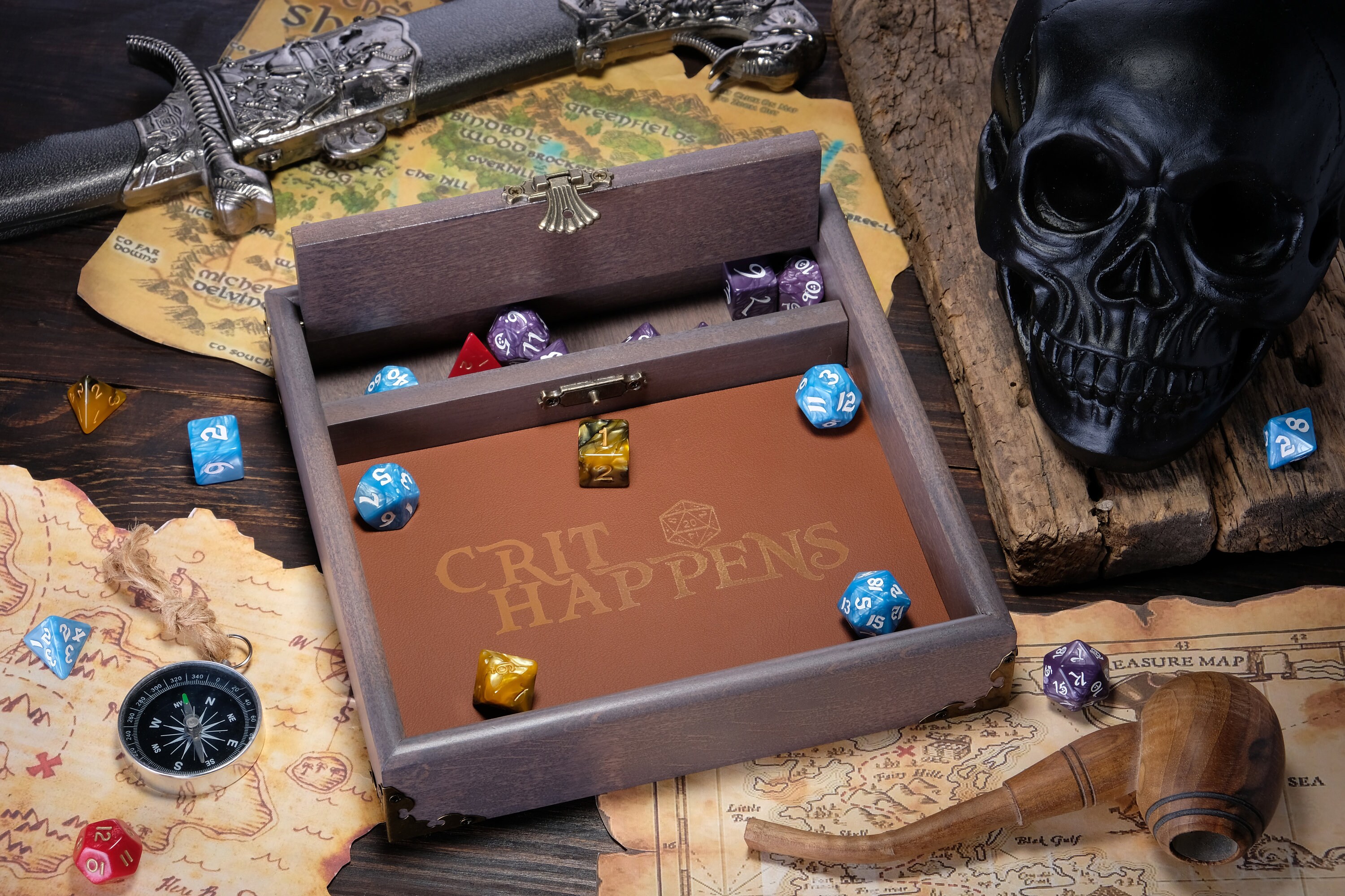 Dice Rolling Tray Dice Tray Box D&D Dice Box Wood Dice - Etsy