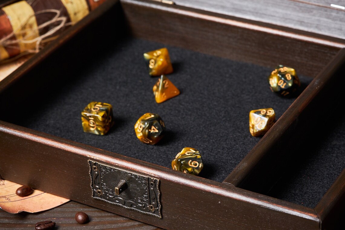 Custom Dice Box Dice Tray Wood Custom Critical Role Dnd Dice - Etsy
