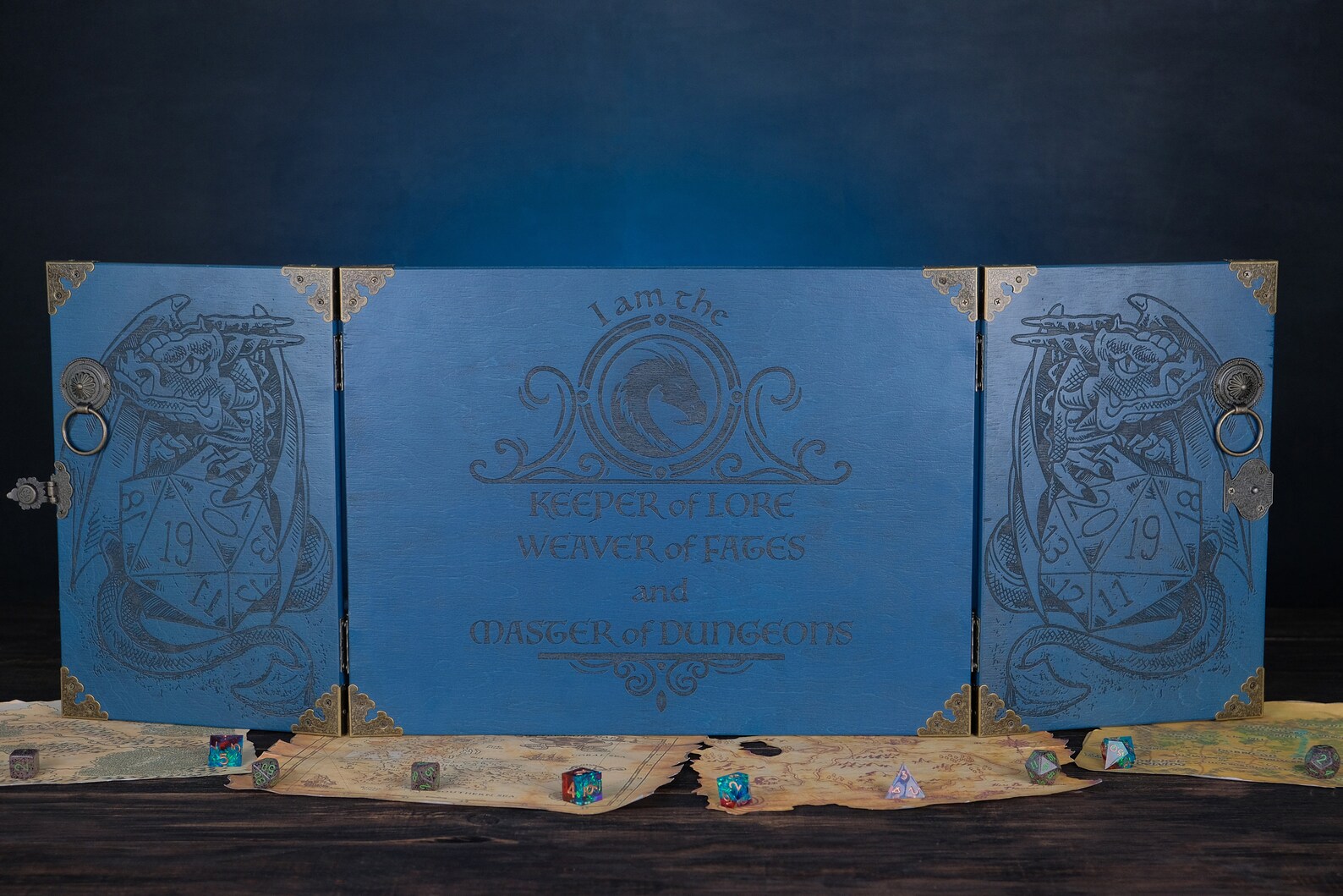 Dungeon Master Screen Holz RPG Screen Geschenk dnd - Etsy.de