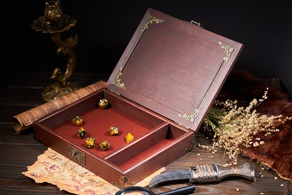 Custom Dice Box Dice Tray Wood Custom Critical Role Dnd Dice - Etsy