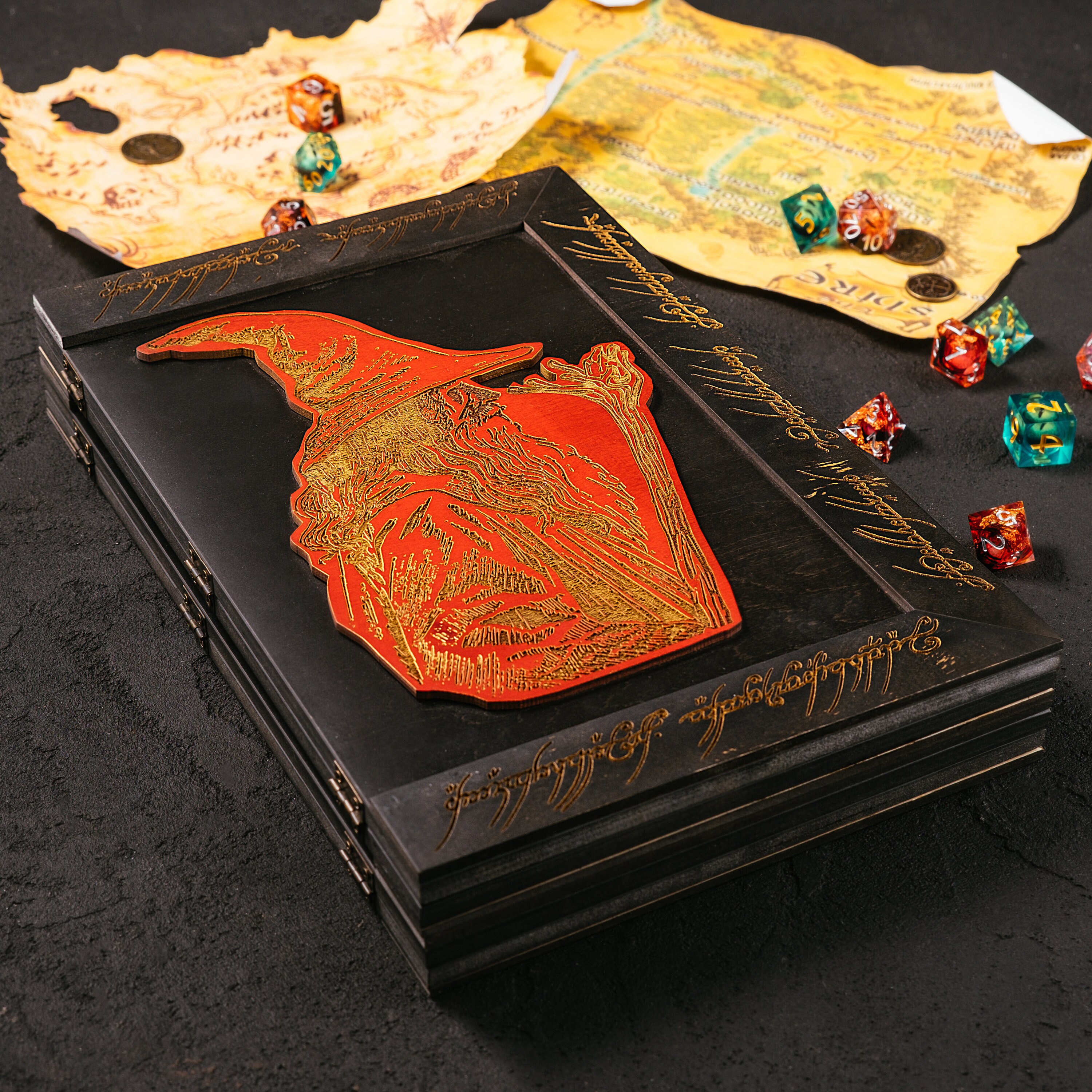 Dnd Screen Wooden Foldable Gift Table Top Games Pathfinder DM Gifts GM ...