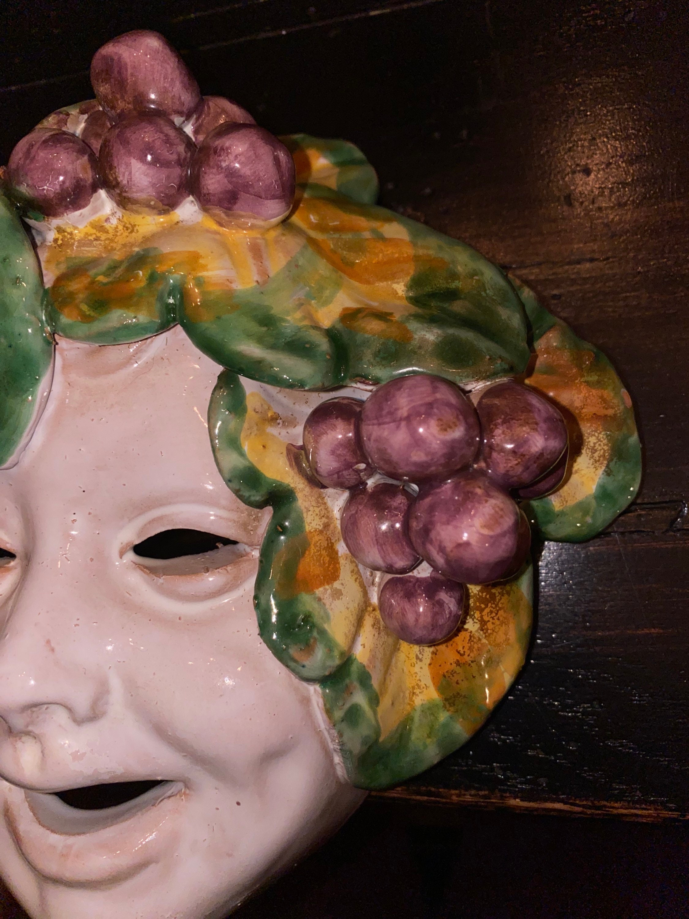Majolica Bacchus Mask - Etsy
