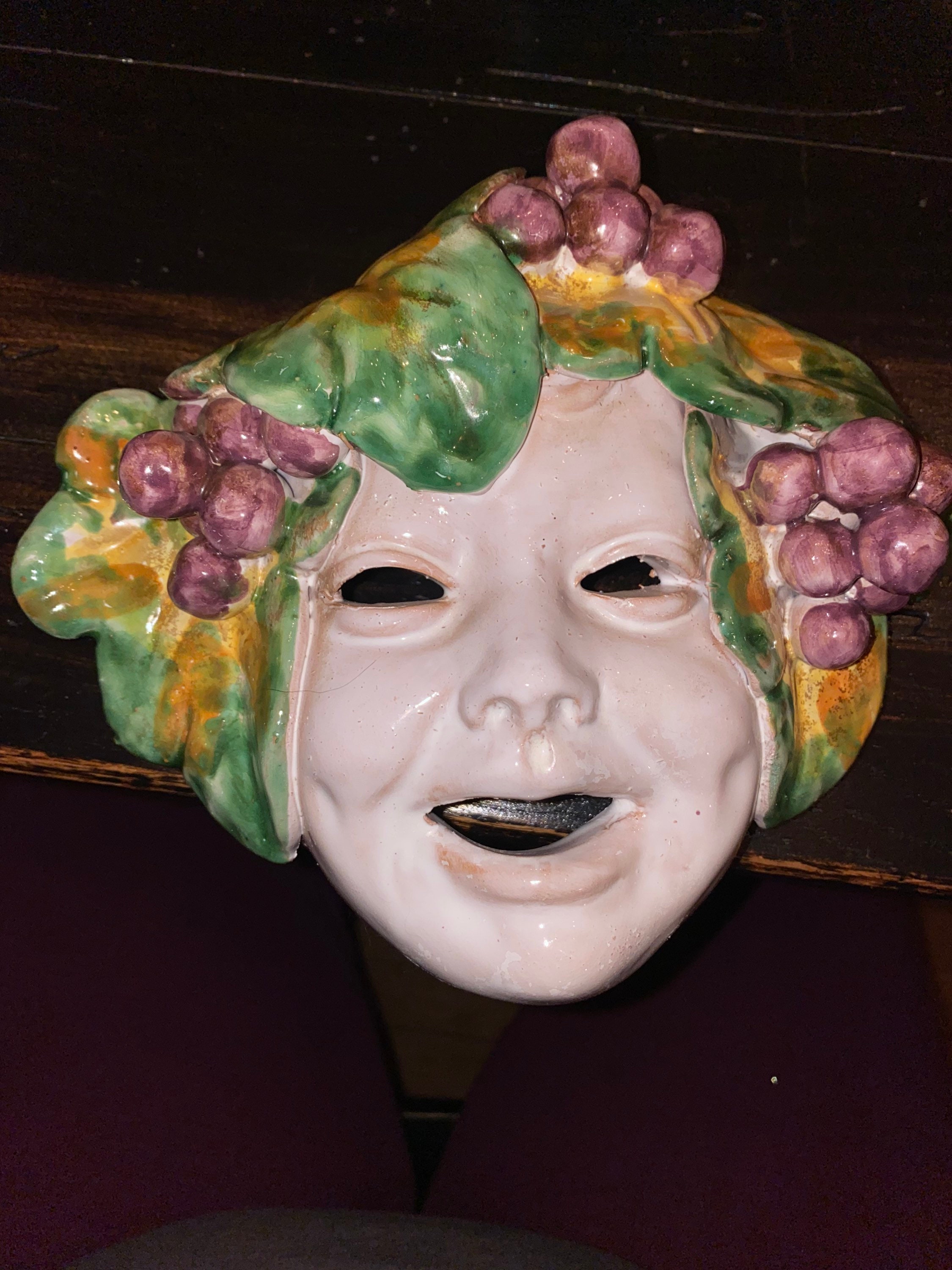 Majolica Bacchus Mask - Etsy