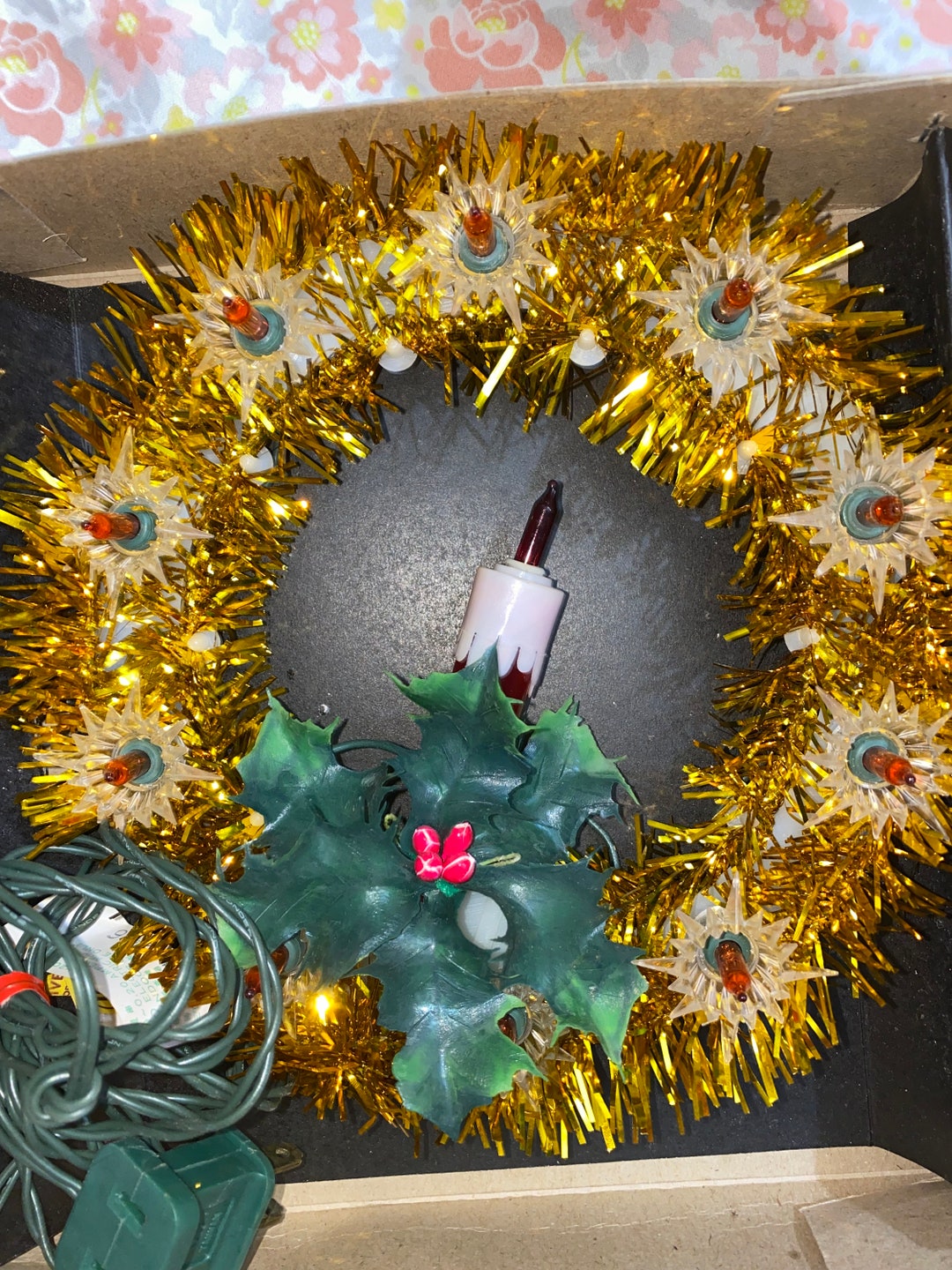 Gold Tinsel Tree Topper - Etsy