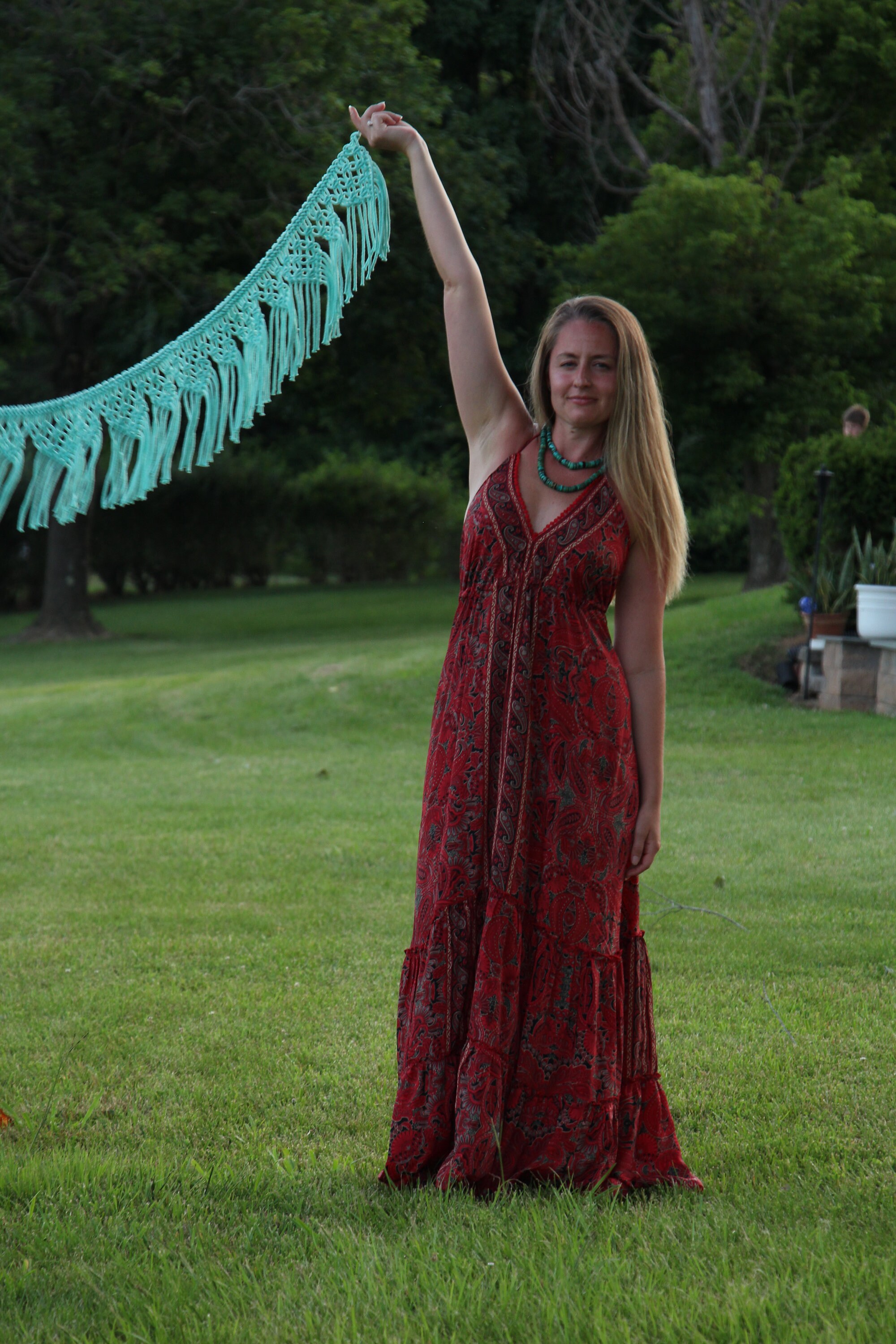 Maxi Dress Sundress Low Back Dress Gypsy Dress Festival | Etsy