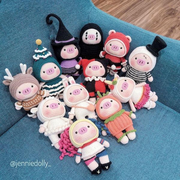 Crochet Pig in Outfit - Etsy