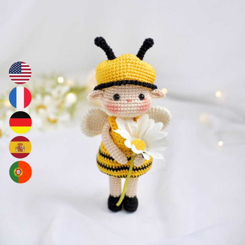 Bumble Bee Fairy Amigurumi Crochet Doll Pattern Digital PDF - Etsy