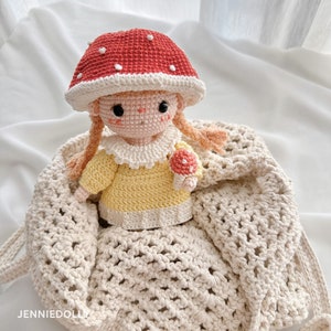 Kinoko the Mushroom Girl, Crochet Doll Amigurumi Pattern, PDF Files ...