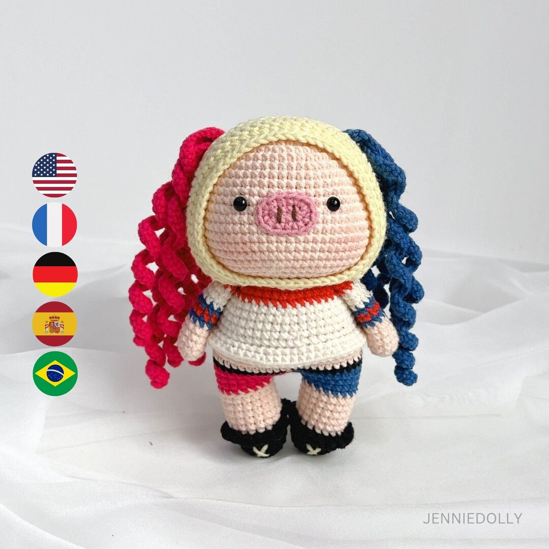The Harley Quinn Pig (movie Version) Crochet Amigurumi Doll – Digital ...