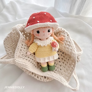 Kinoko the Mushroom Girl, Crochet Doll Amigurumi Pattern, PDF Files ...