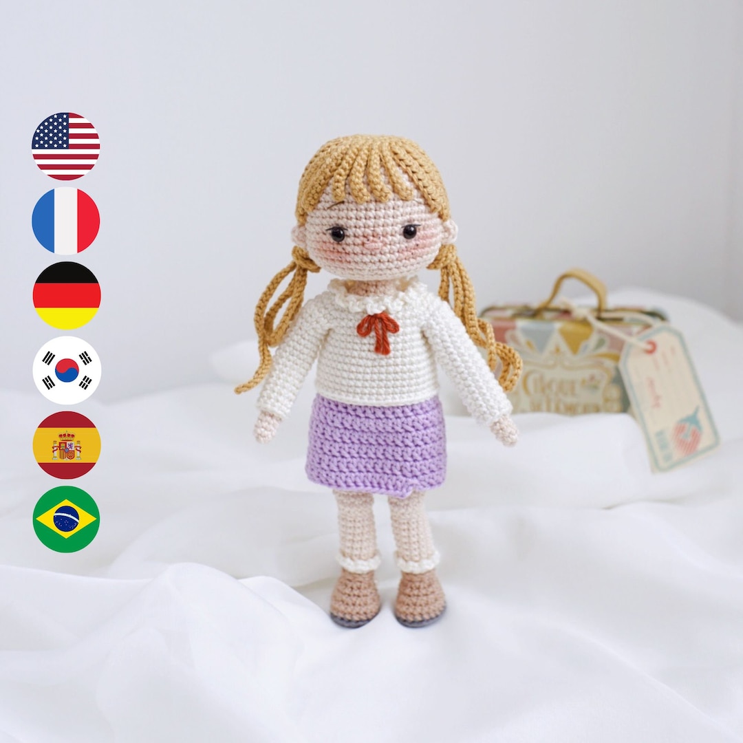 Maya Doll – Crochet Doll Amigurumi Pattern, Digital PDF Files Häkelanleitung, Patrón English ...