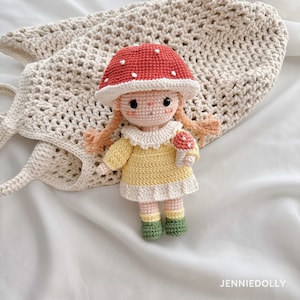 Kinoko the Mushroom Girl, Crochet Doll Amigurumi Pattern, PDF Files ...