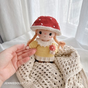 Kinoko the Mushroom Girl, Crochet Doll Amigurumi Pattern, PDF Files ...