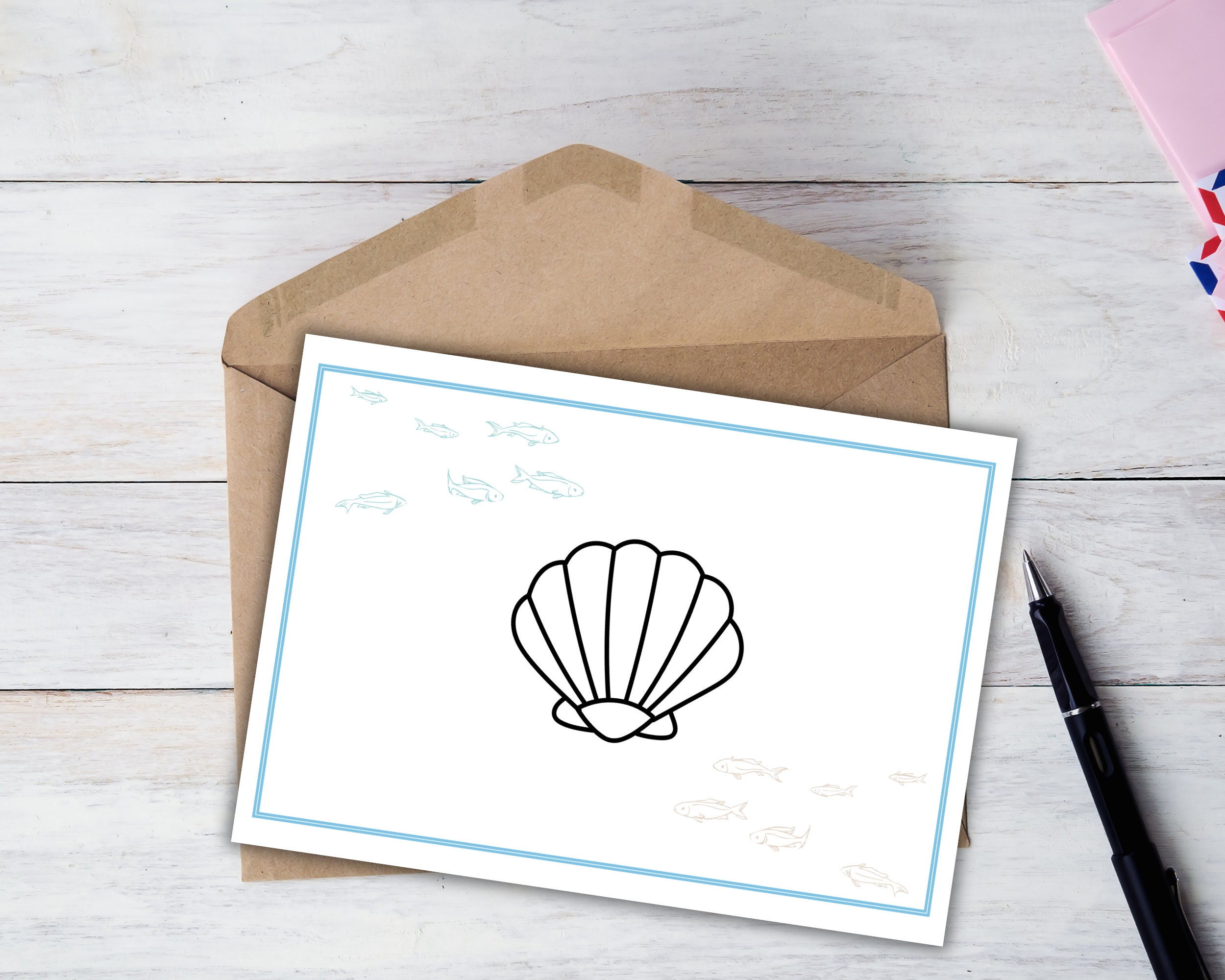 Beach Theme Printable Birthday Card - Etsy