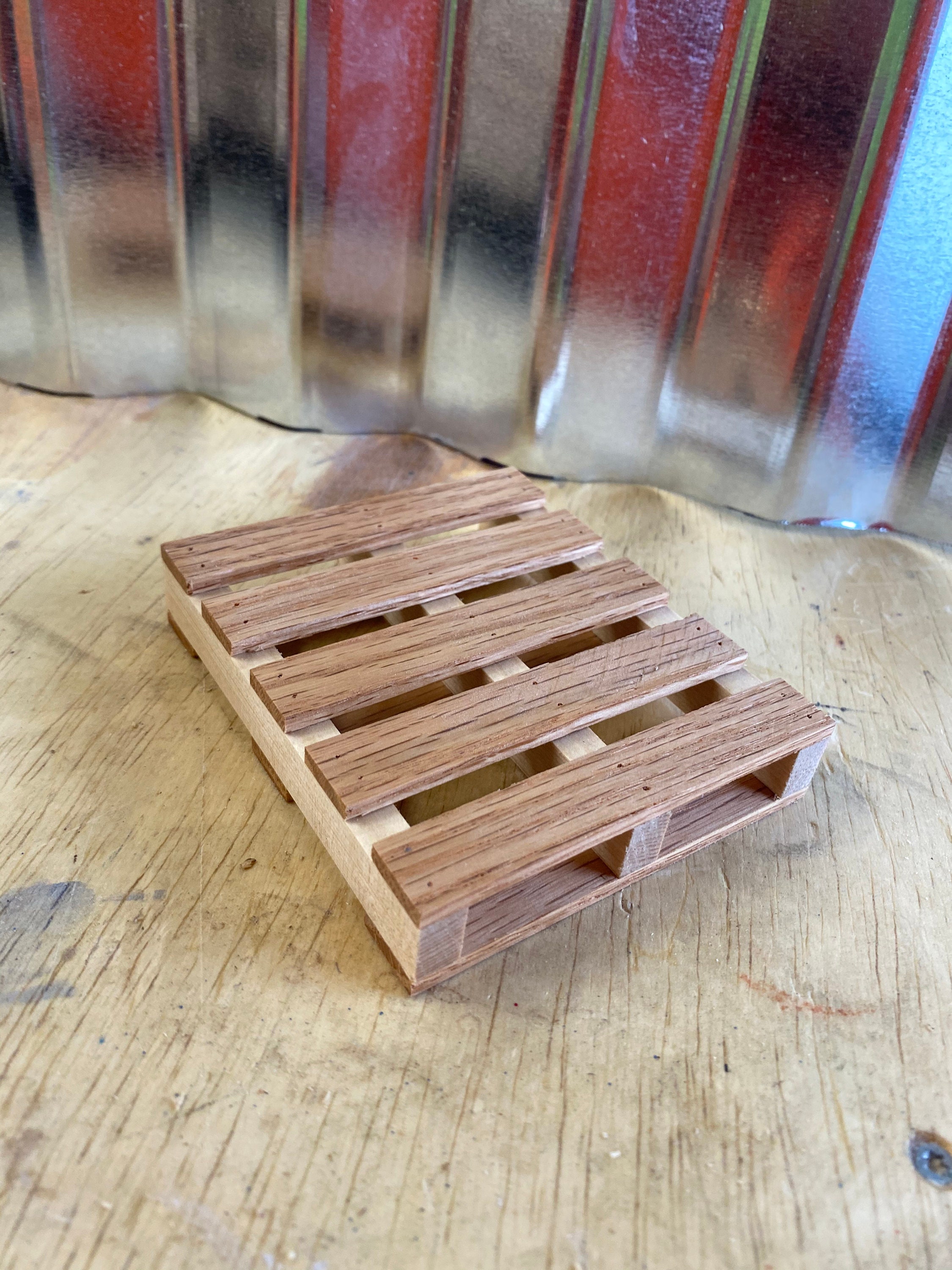 6 Handmade reclaimed mini pallet coasters | Etsy