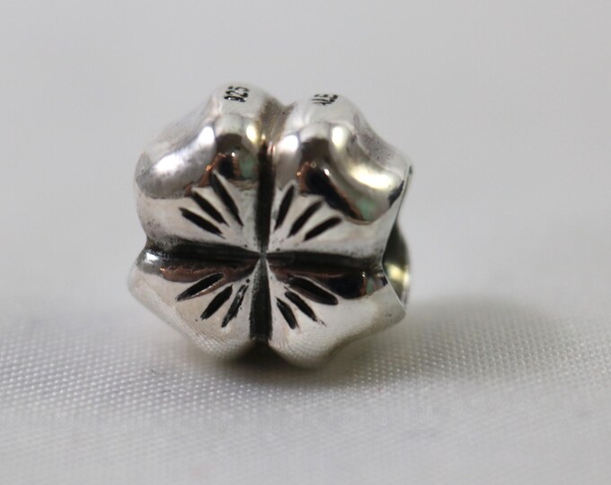 Pandora Sterling Silver Four Leaf Clover Slide Charm - Etsy