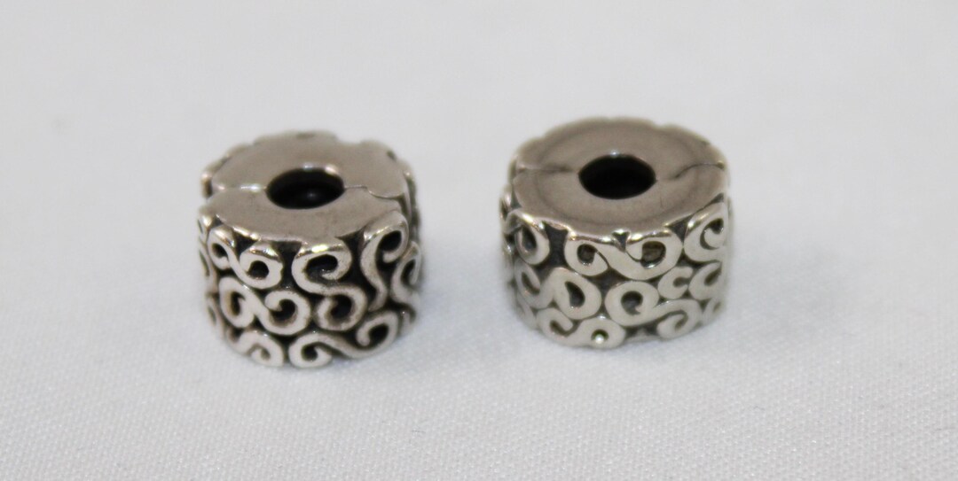 Pandora Sterling Silver Swirl Clip Charm - Etsy