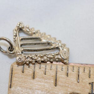 Vintage Sterling Silver Musical Harp Charm - Etsy