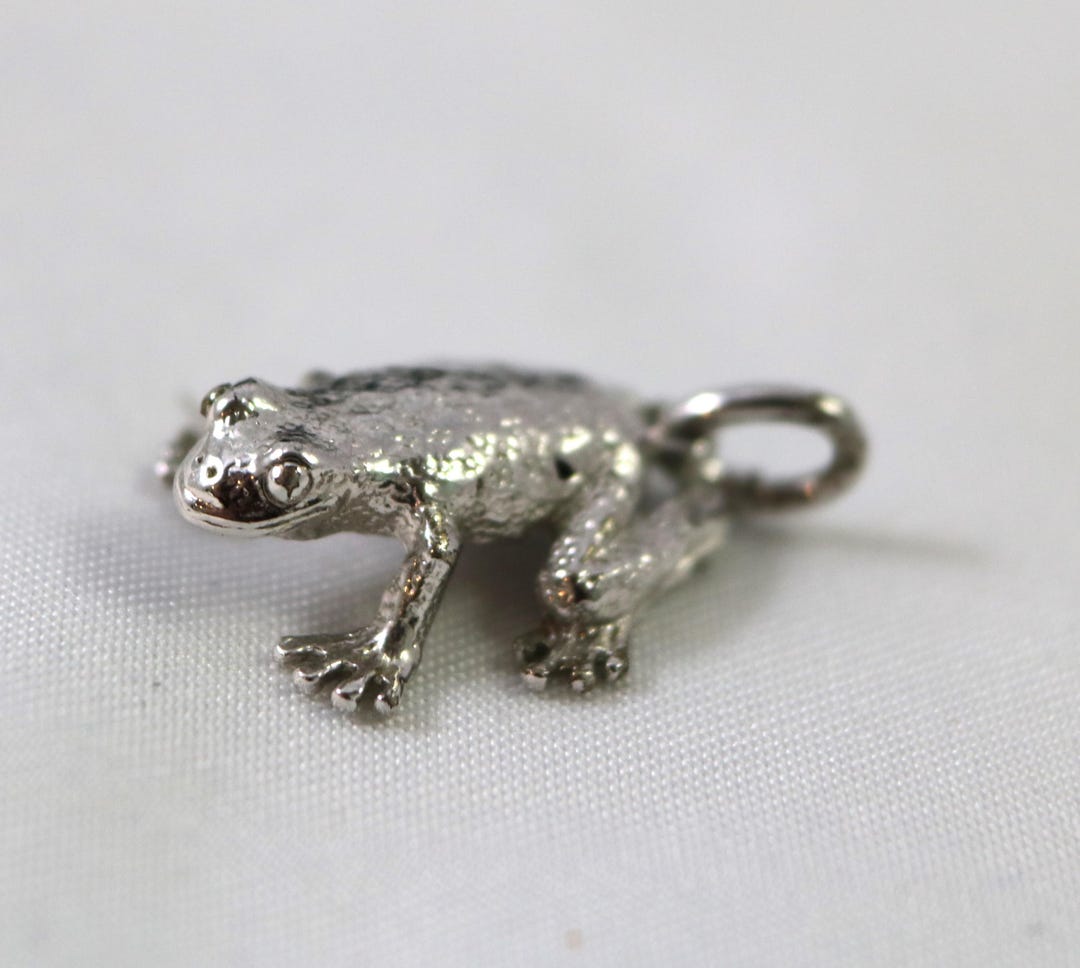 Sterling Silver Frog / Toad Charm - Etsy