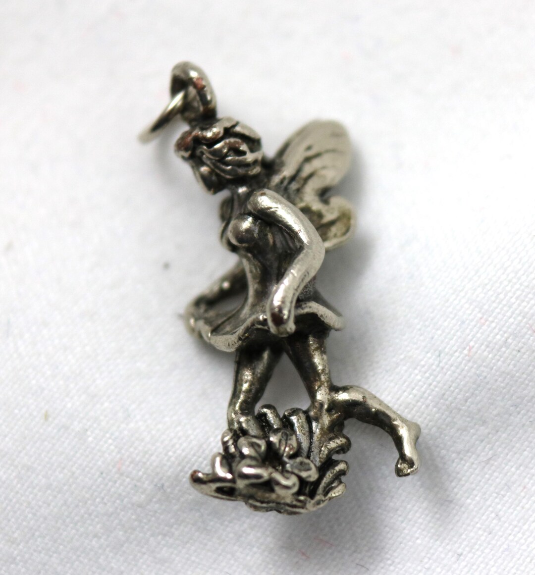 Vintage Sterling Silver Fairy Charm - Etsy