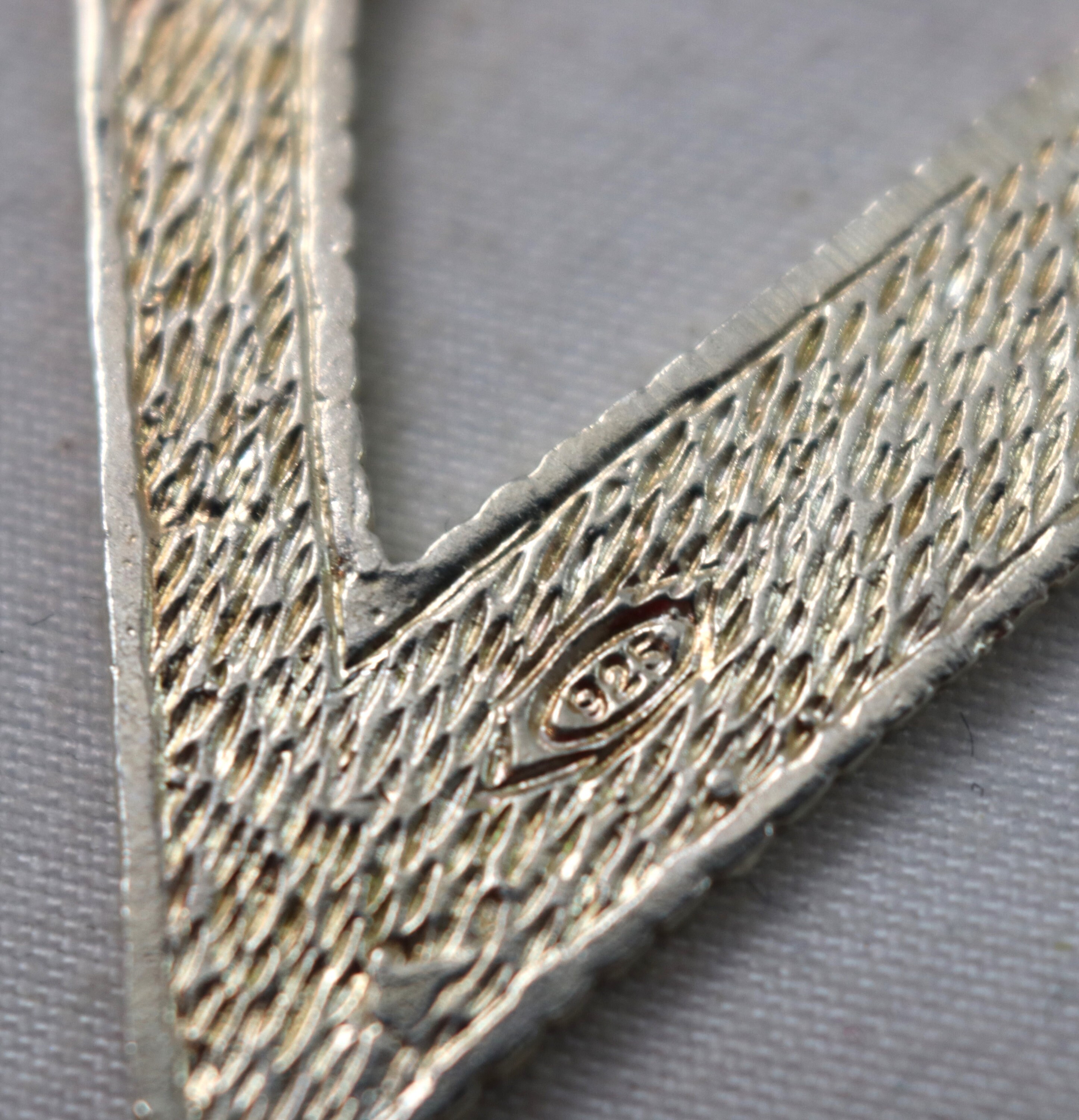 Sterling Silver Large Letter Z Textured Pendant - Etsy