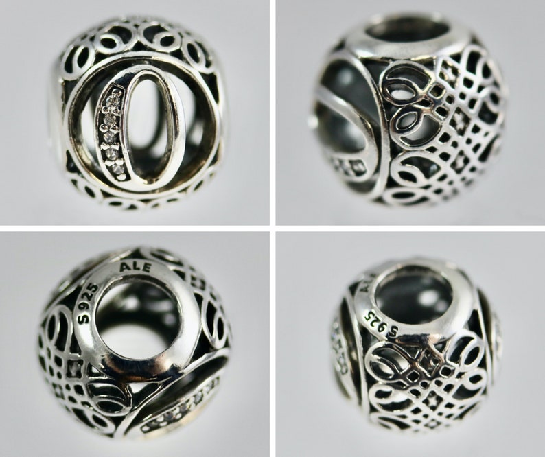 Various Authentic Pandora Alphabet Charms 791858CZ, 791865CZ, 791864CZ ...