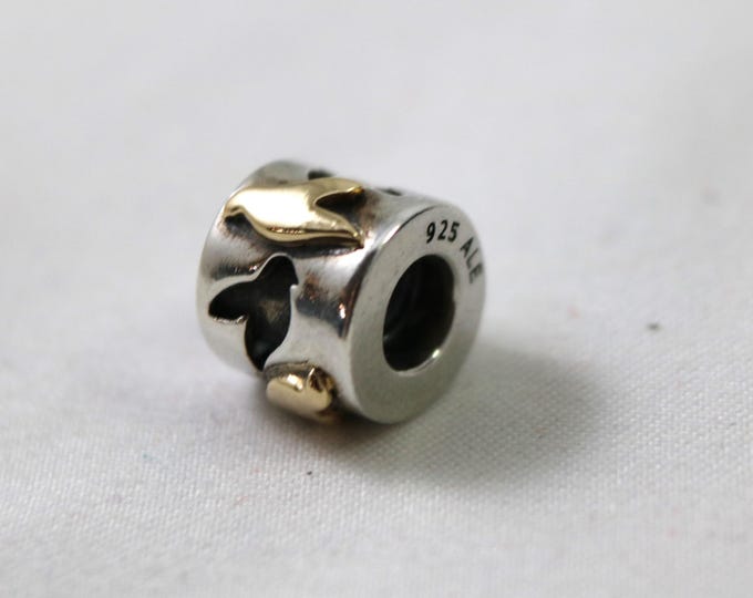 Pandora Sterling Silver & 14K Gold Love Bird Doves of Peace Charm - Etsy