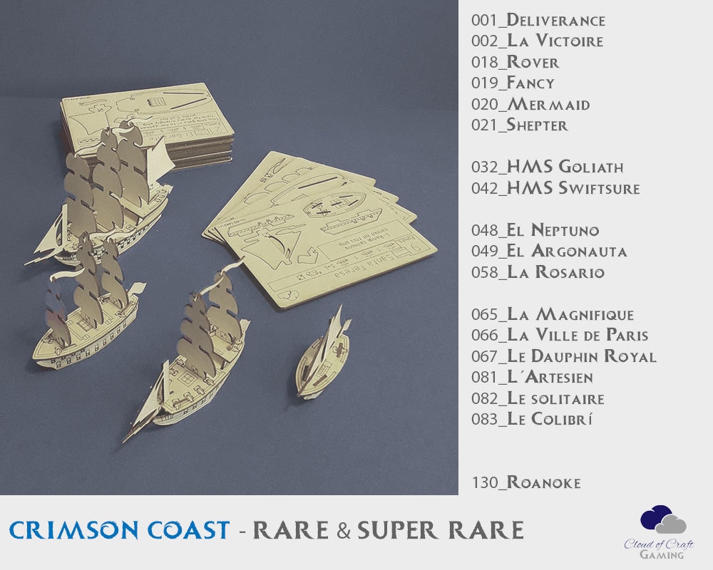 Pirates CSG Crimson Coast Rare and Super Rare ships set | Etsy